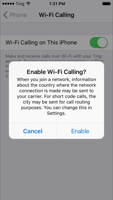 Wi-Fi calling setup on iPhone – Ting Mobile Help Center