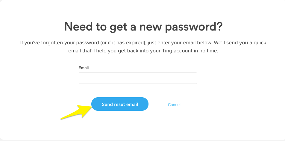 Resetting your Ting account password – Ting Mobile Help Center