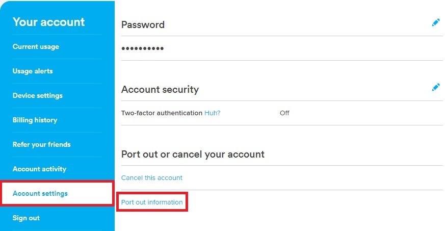 Porting your number out of Ting – Ting Mobile Help Center